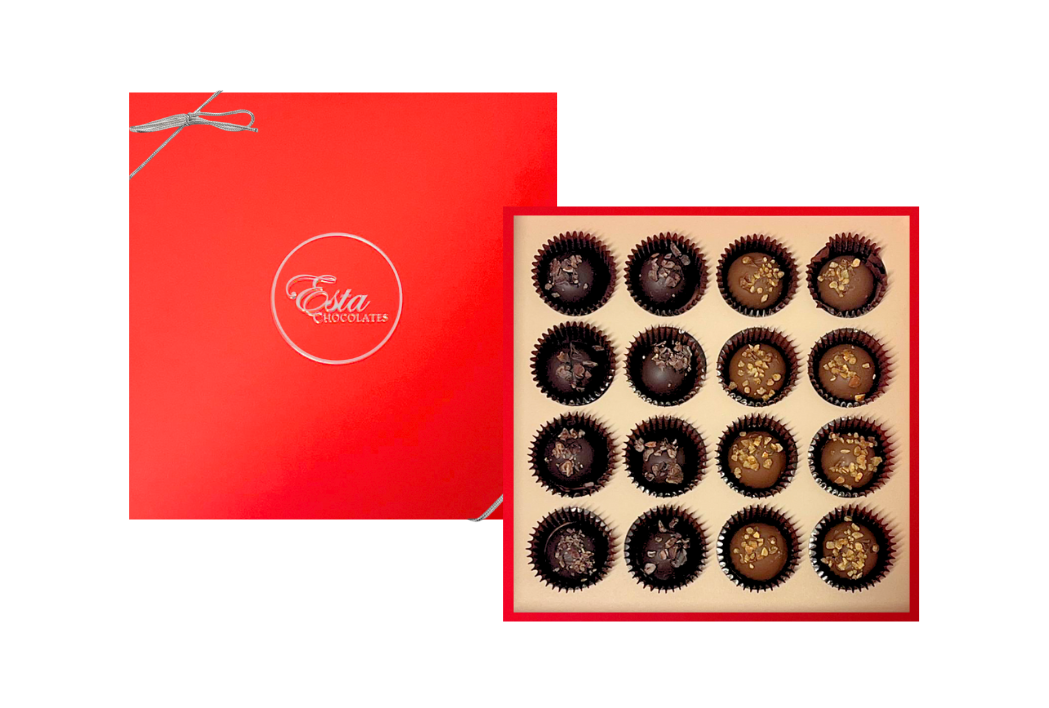 16 Hazelnut and Dark Artisan Truffles – Esta Chocolates