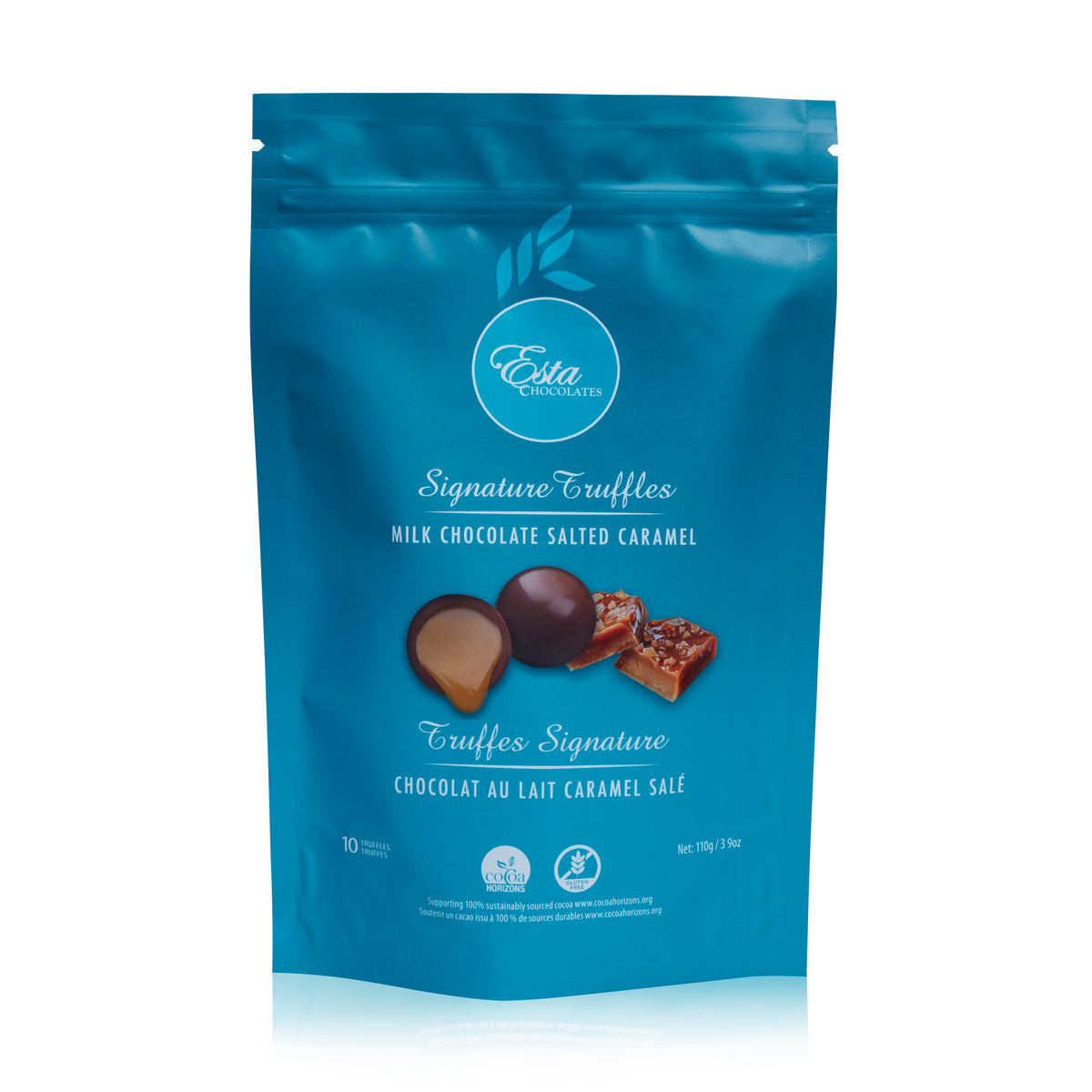 10 Truffle Pouch - Sea Salt Caramel – Esta Chocolates