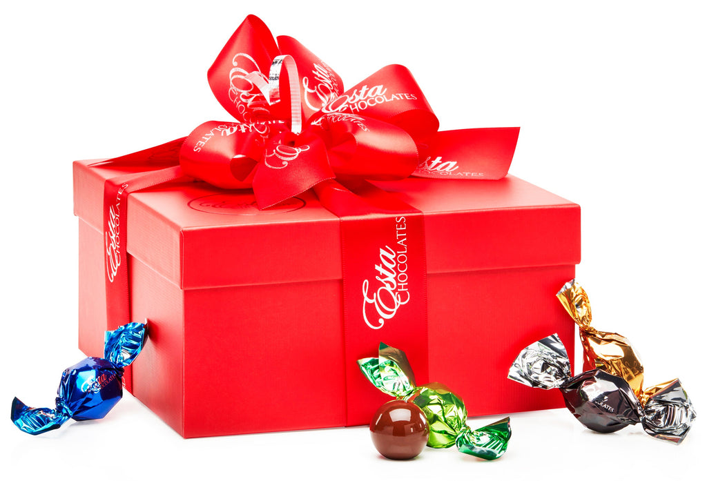 60 Truffle Red Box – Esta Chocolates