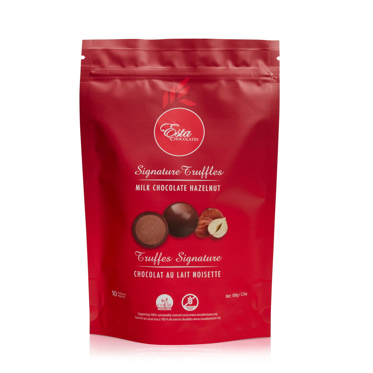 10 Truffle Pouch - Hazelnut – Esta Chocolates