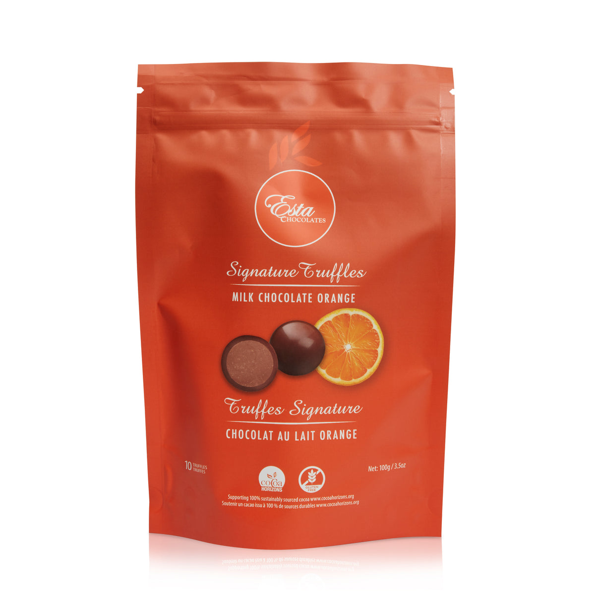 10 Truffle Pouch - Orange – Esta Chocolates