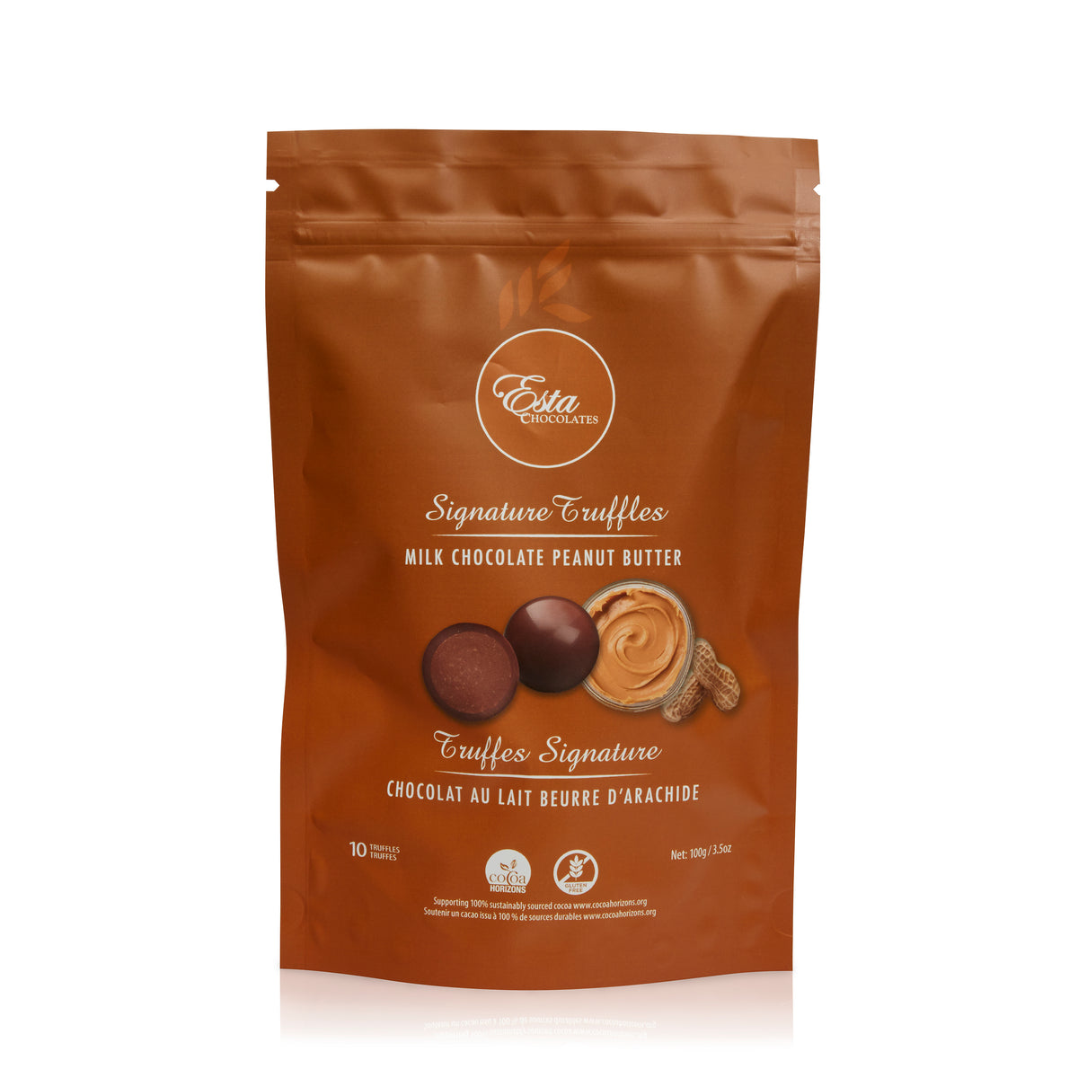 10 Truffle Pouch - Peanut Butter – Esta Chocolates