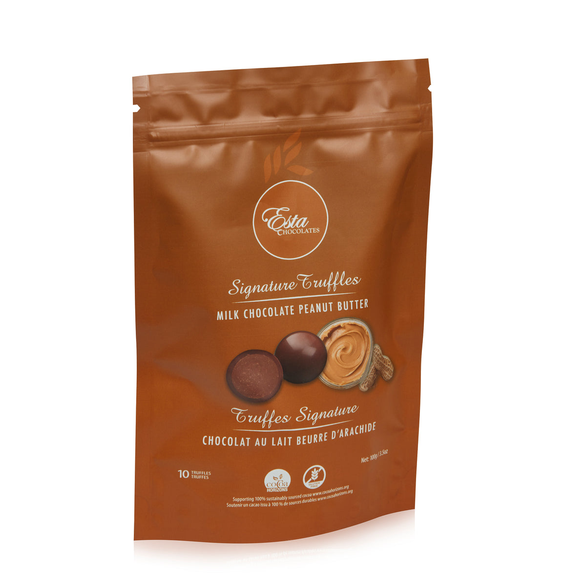 10 Truffle Pouch - Peanut Butter – Esta Chocolates