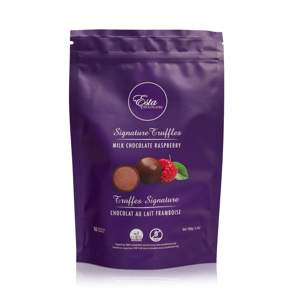 10 Truffle Pouch - Raspberry – Esta Chocolates