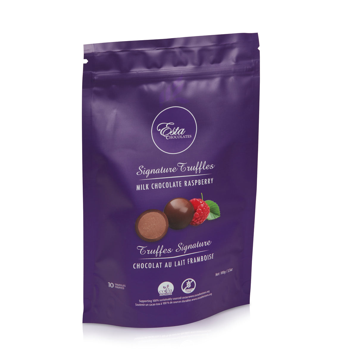 10 Truffle Pouch - Raspberry – Esta Chocolates