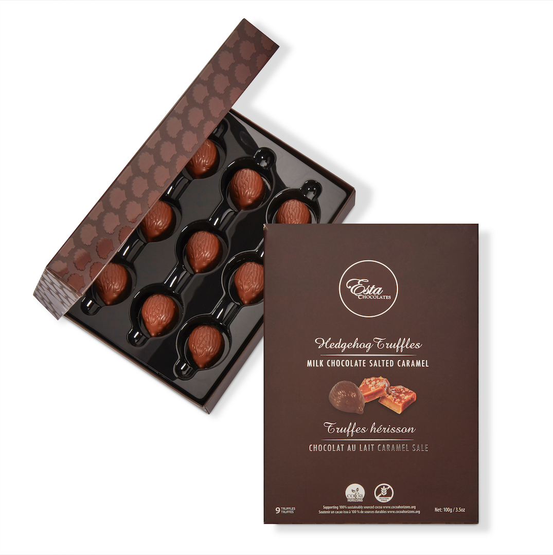 Sea Salt Caramel Hedgehog Truffles – Esta Chocolates