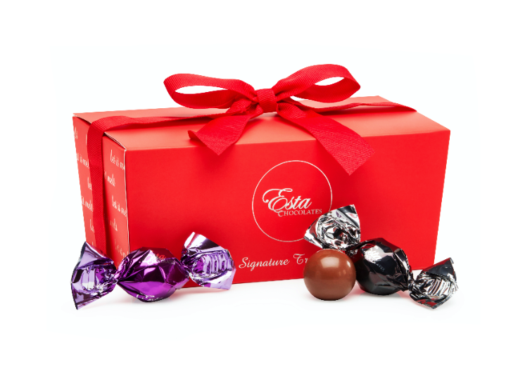 25 Truffle Red Box – Esta Chocolates